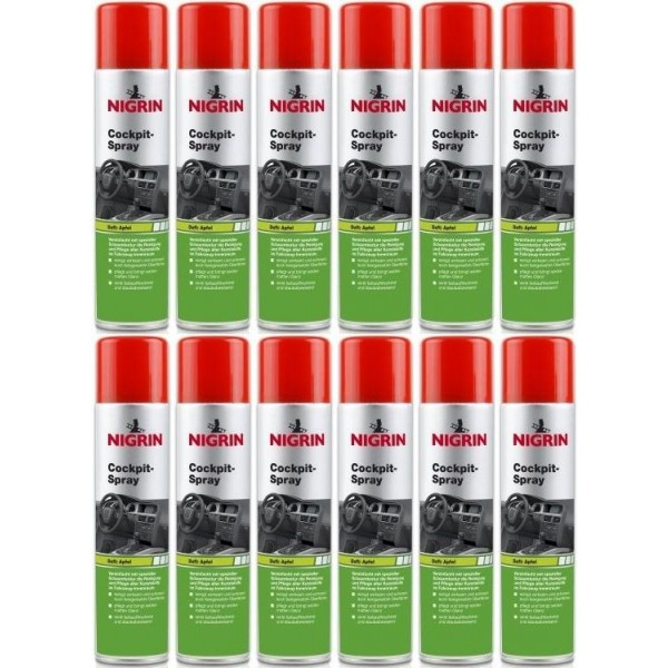 Nigrin Cockpit-Spray Apfel 12x 400 Milliliter